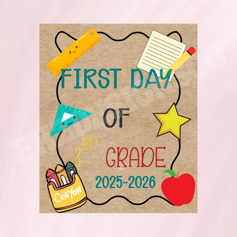 Hand Painted Back to School Banner, Personalized Grade Sign, Fun Photo ...