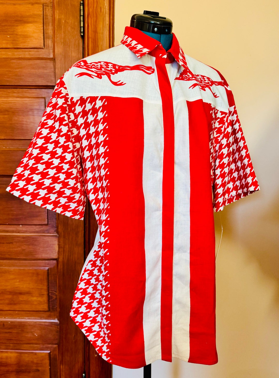 Vintage Leona Caldwell Western Cowboy Roadrunner Rockabilly Shirt - Etsy