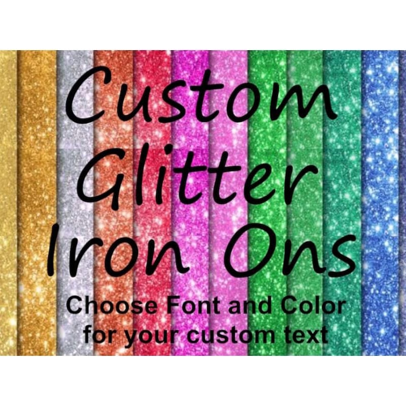 Glitter Text Dtf Transfer - Etsy