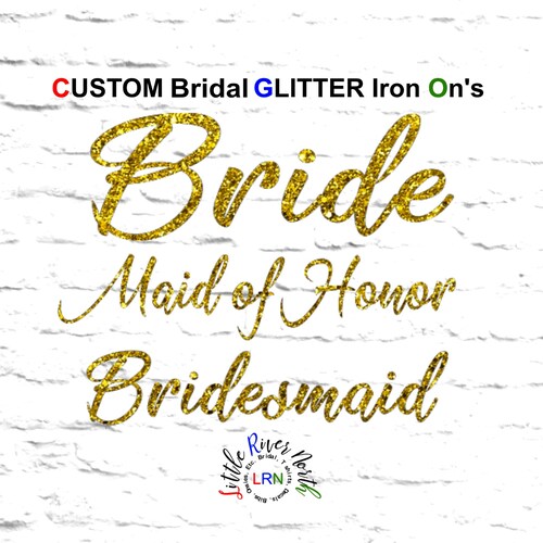 Set Of Custom Bridal Iron Ons Bridal Heat Transfer Decals Etsy