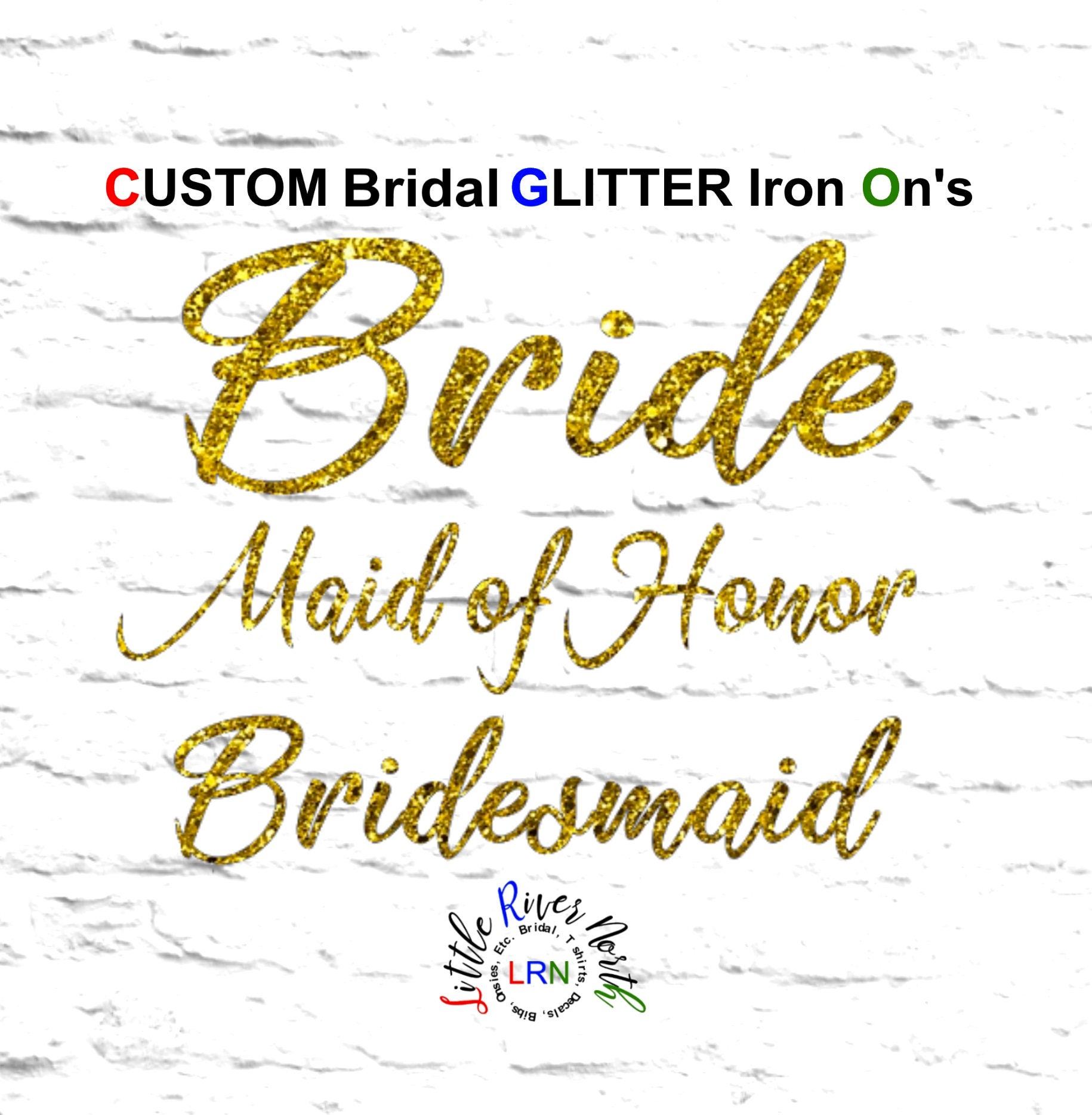 Set of Custom Bridal Iron Ons Bridal Heat Transfer Decals - Etsy