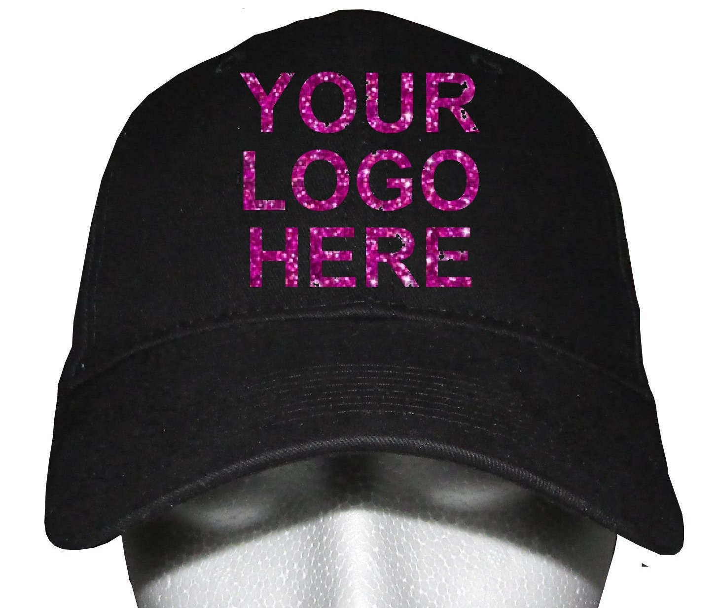 Custom Glitter Logo Hat: Personalized Design, Ladies Cap - Etsy