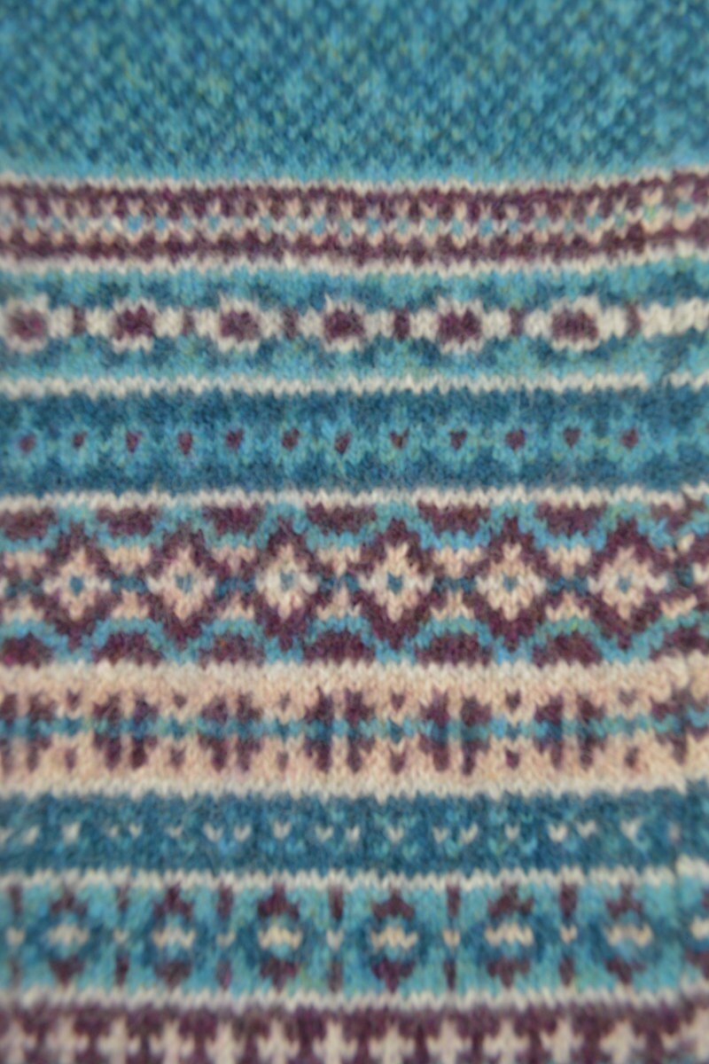 Fair Isle Scottish Lambswool "tweed" Knitted Winter Scarf - Teal - Etsy
