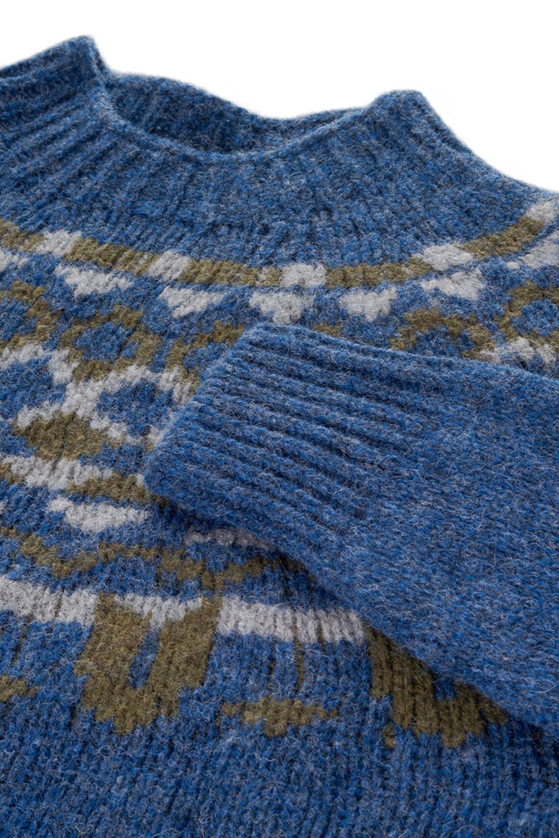 5 Colourways. Mens Fair Isle Jumper Yoke Blue Navy Rust | Etsy UK