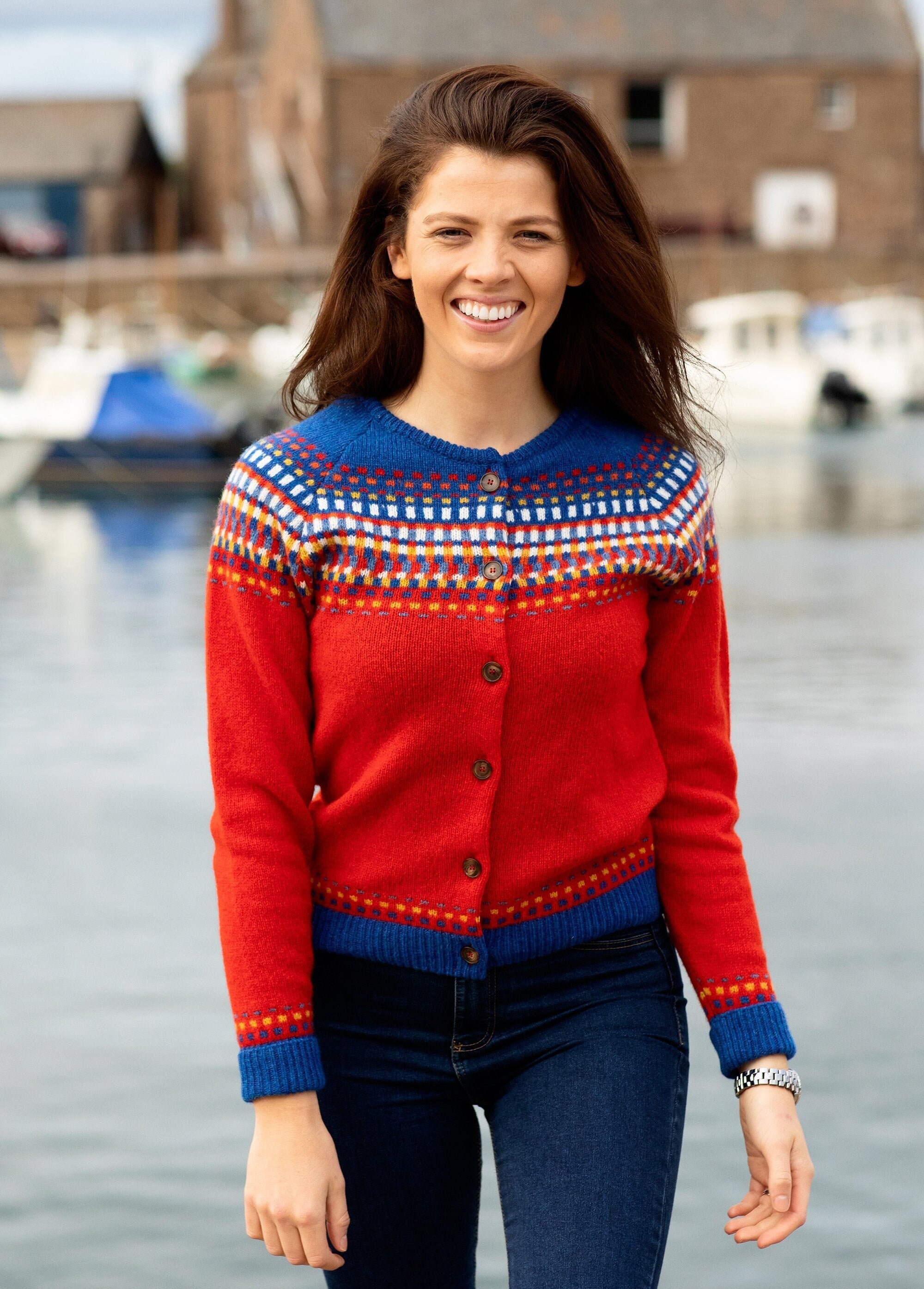 Scottish Fair Isle Cardigan - Etsy Scottish Fair Isle Cardigan - Etsy