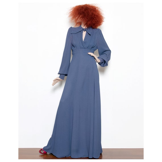 Vintage 1970s Ossie Clark Lavender Wrap Dress: Slinky… - Gem