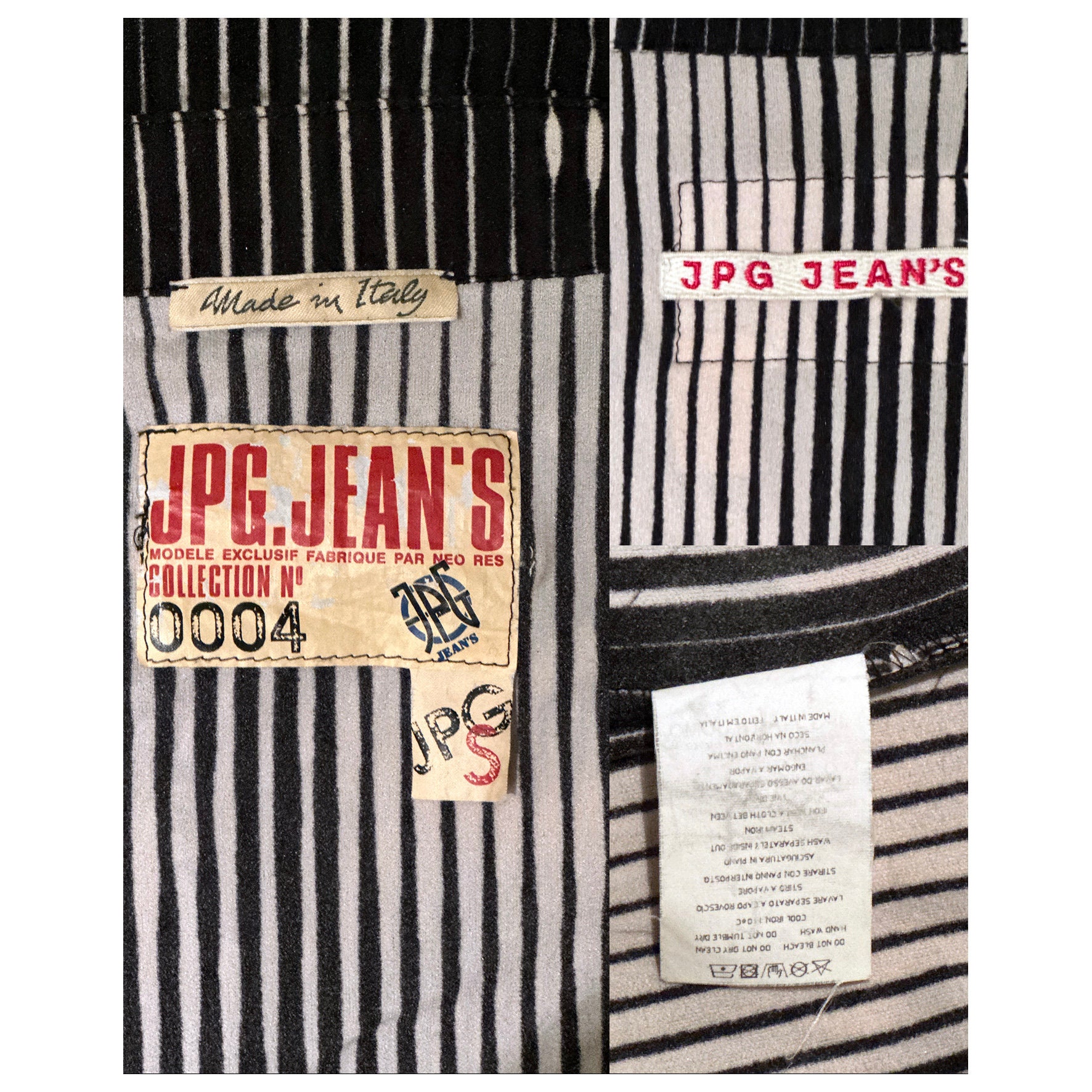 Iconic Vintage 1996 Morph Muscle Op Art Torso JEAN PAUL GAULTIER Trompe ...