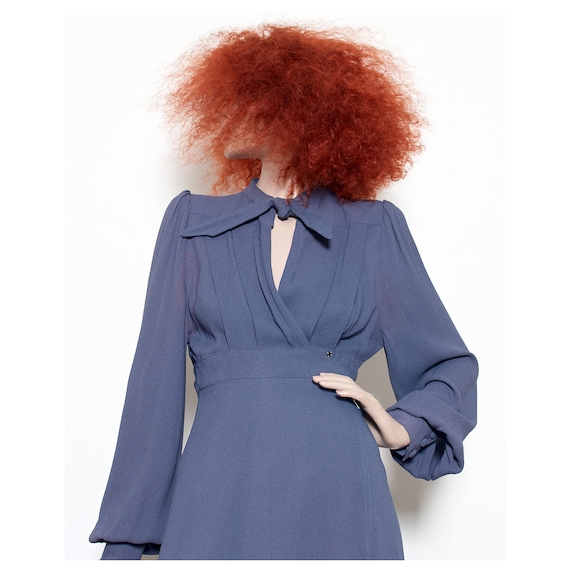 Vintage 1970s Ossie Clark Lavender Wrap Dress: Slinky… - Gem