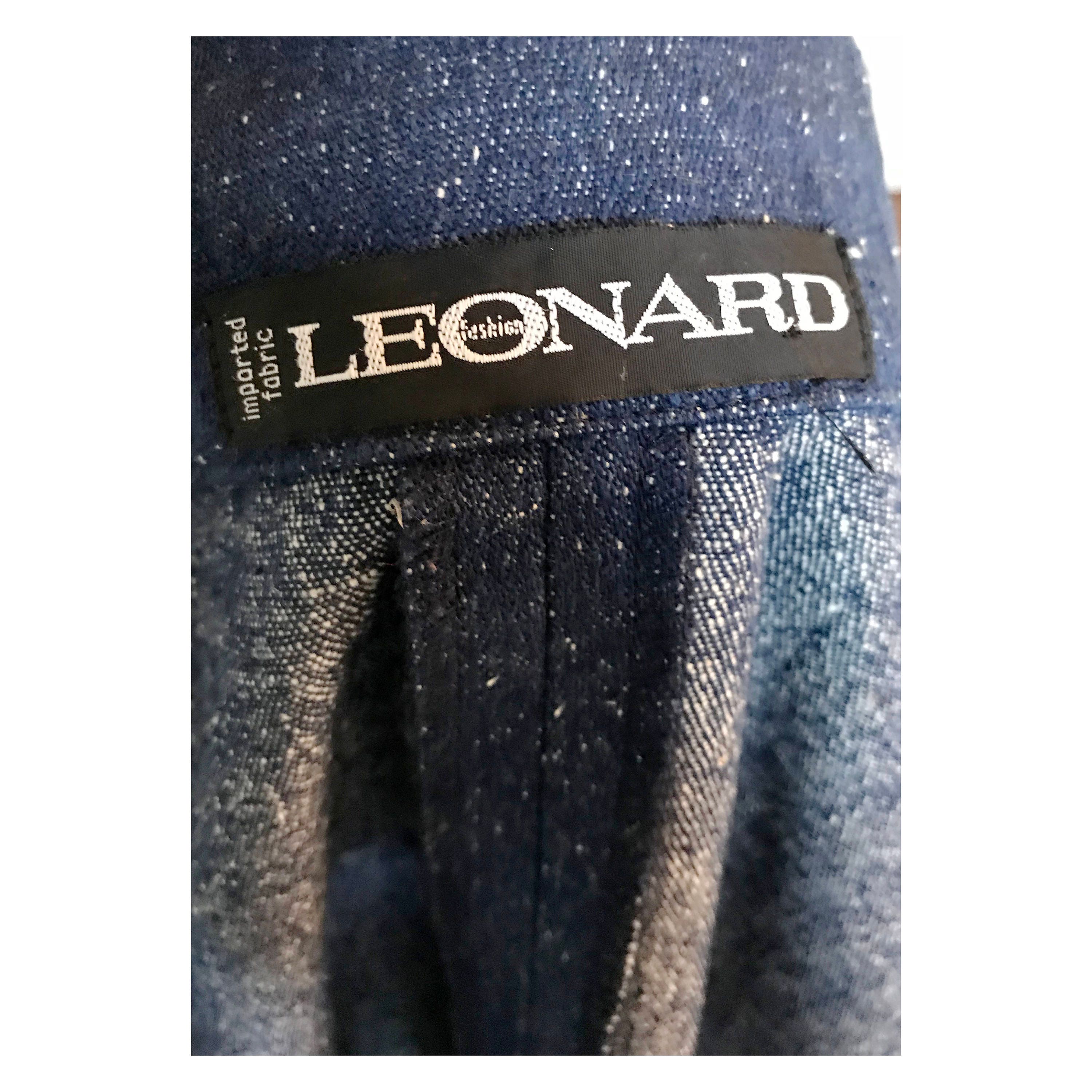 Vintage Rare 1980s Linen Jeans Leonard Paris Logo Embroidered - Etsy
