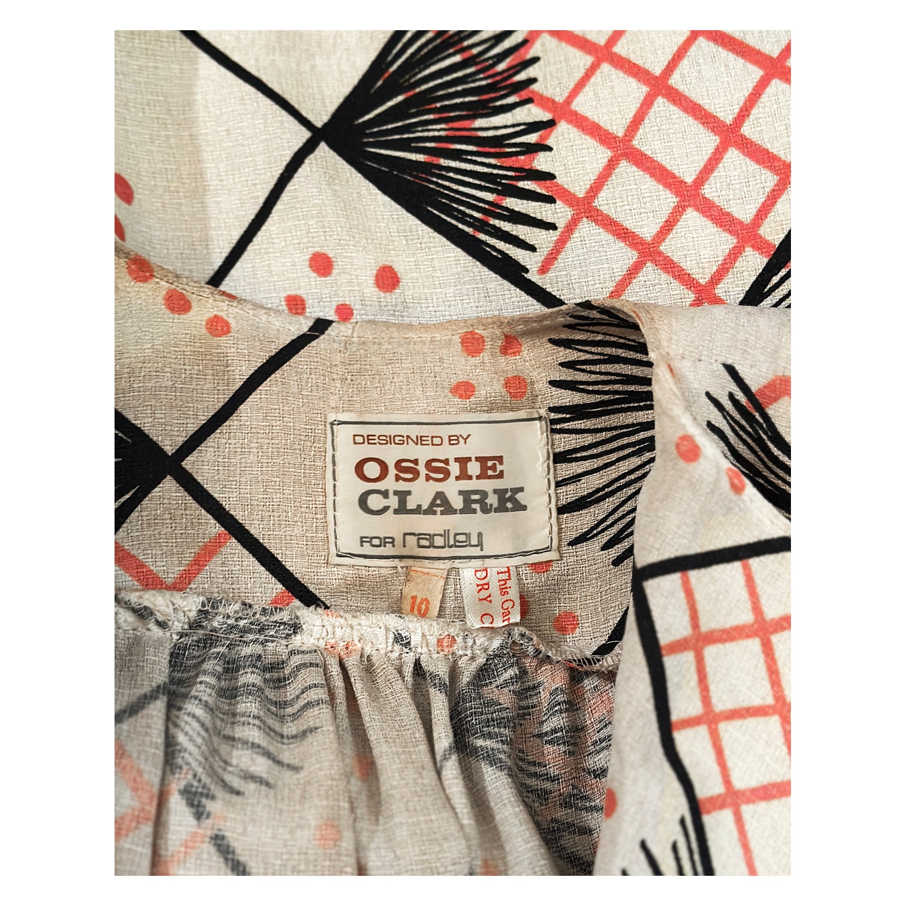 Iconic Vintage 1970 Floating Celia Birtwell Print OSSIE CLARK Self-tie ...