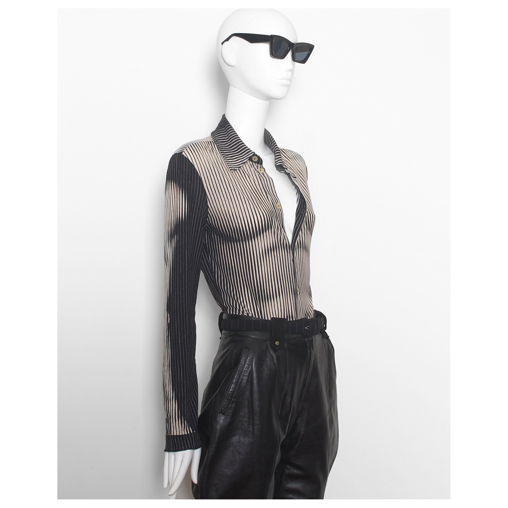 Iconic Vintage 1996 Morph Muscle Op Art Torso JEAN PAUL GAULTIER Trompe ...