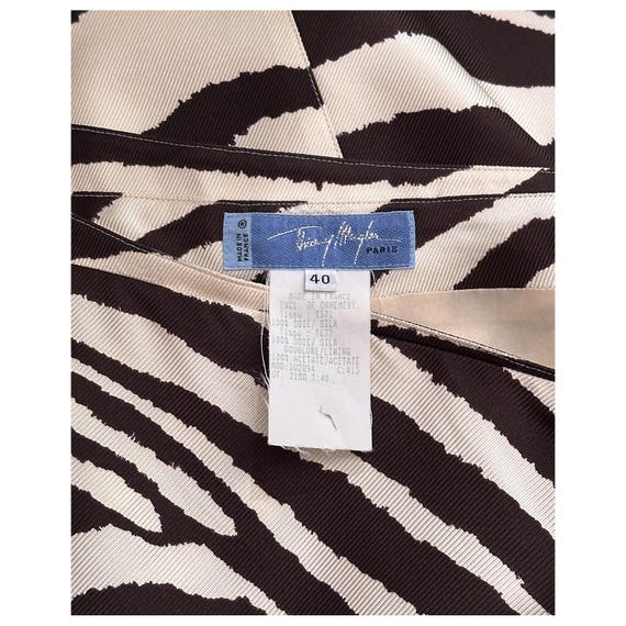 Iconic vintage 1998 runway silk zebra print draped on… - Gem