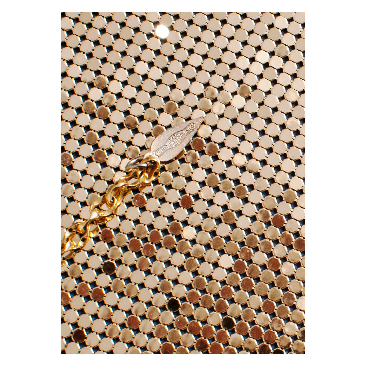 Rare Vintage Gold Chain Mesh 70s WHITING & DAVIS Disco Draped Necklace ...