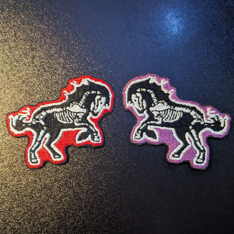 Cyberpunk 2077 Aldecaldos Skeleton Horse Sew on Embroidered Patch - Etsy