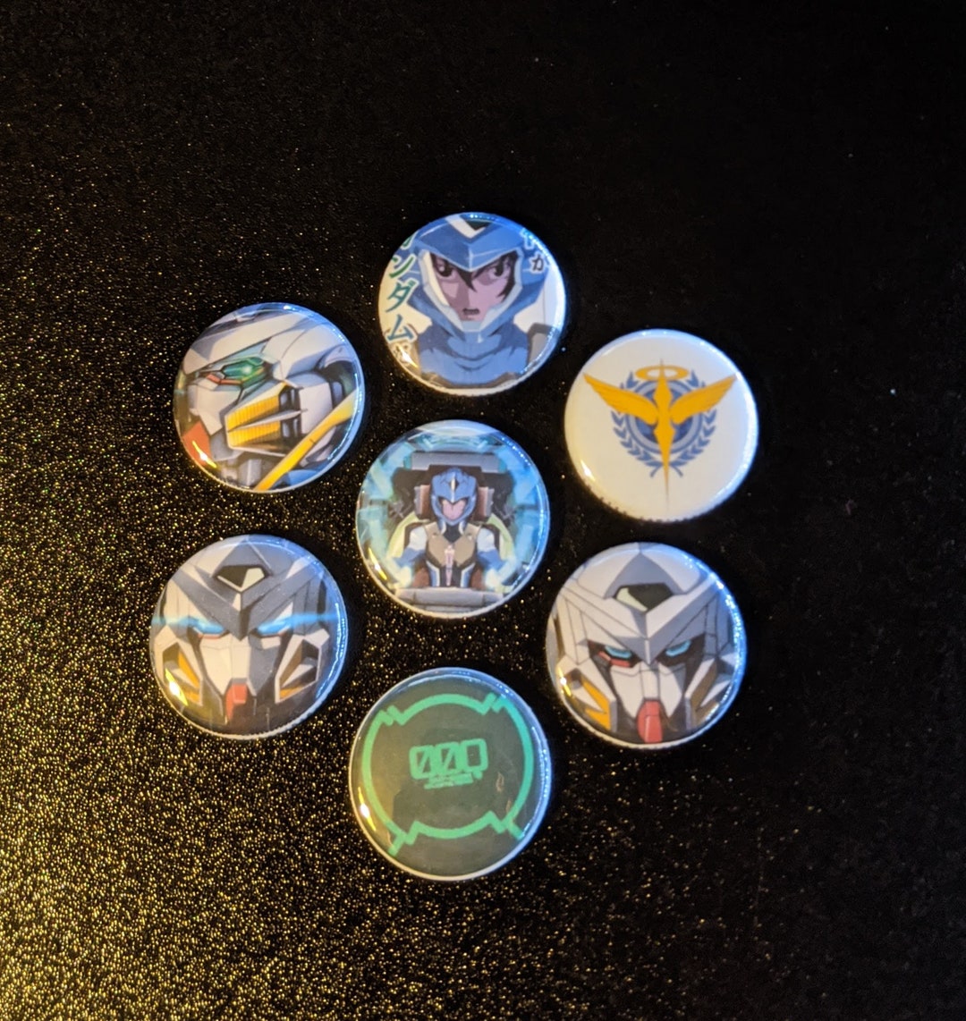 Mobile Suit Gundam 00 1 Inch Pin Back Button Set - Etsy