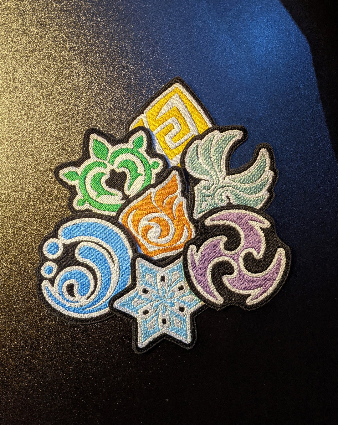 Genshin Impact Elements Sew on Embroidered Patches - Etsy