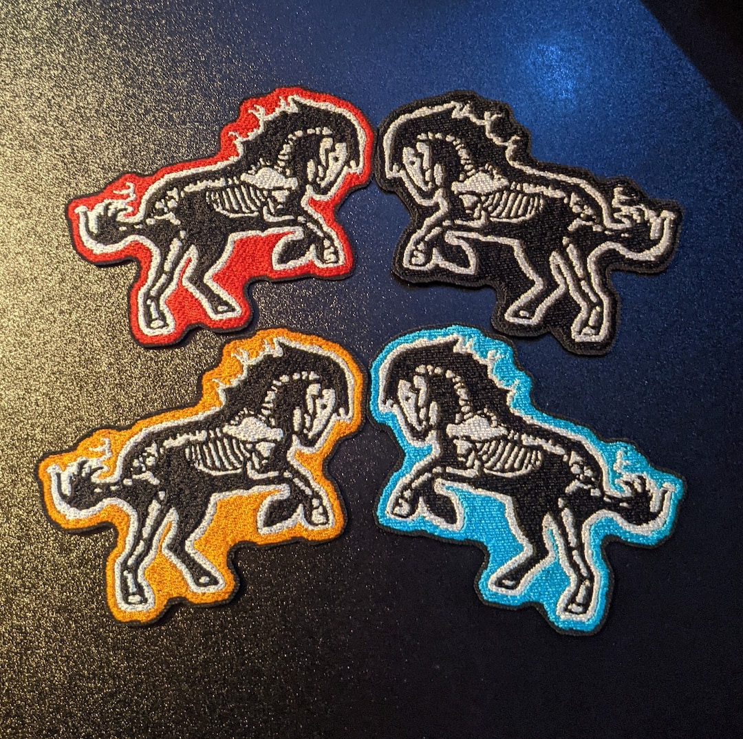 Cyberpunk 2077 Aldecaldos Skeleton Horse Sew on Embroidered Patch - Etsy