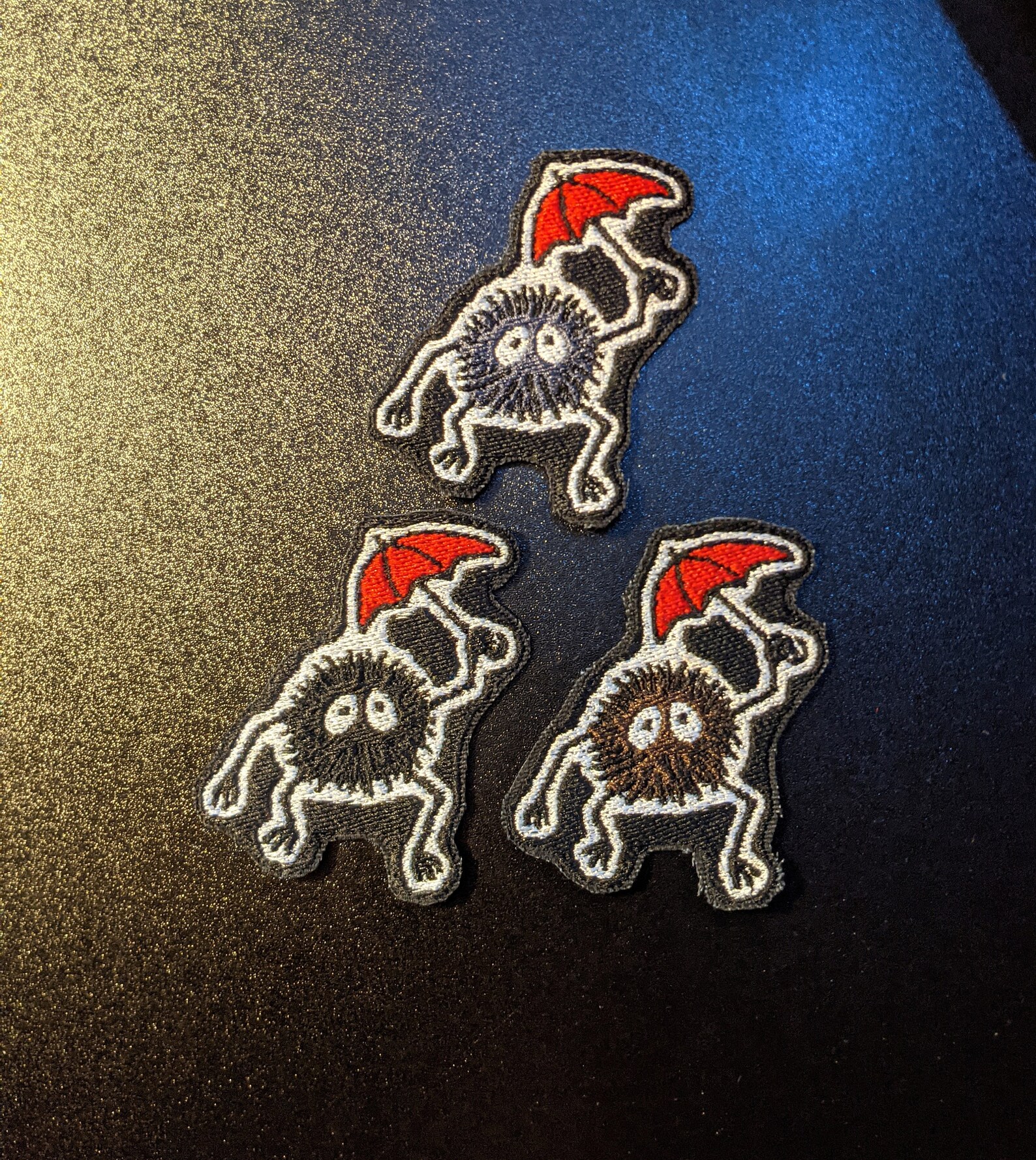 Soot Sprite W/ Umbrella Embroidered Sew on Patch | Etsy