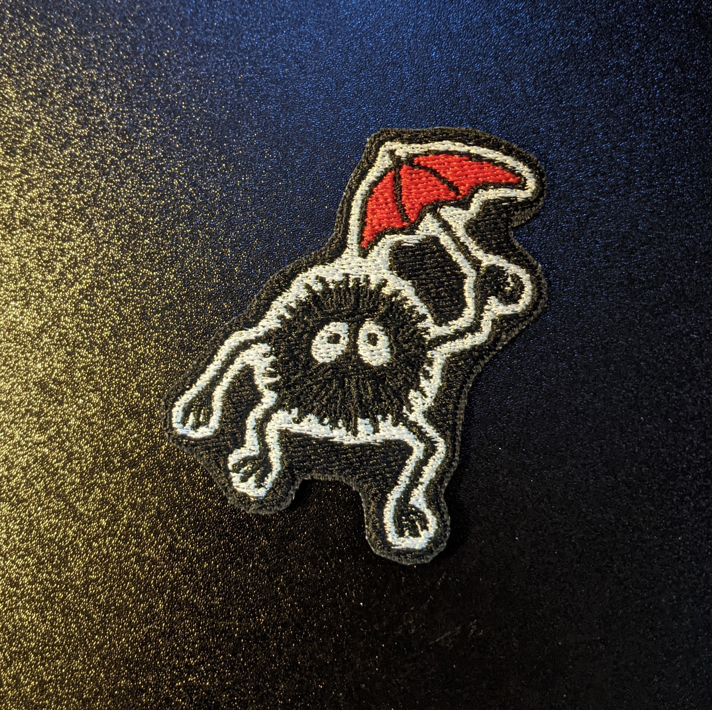 Soot Sprite W/ Umbrella Embroidered Sew on Patch | Etsy