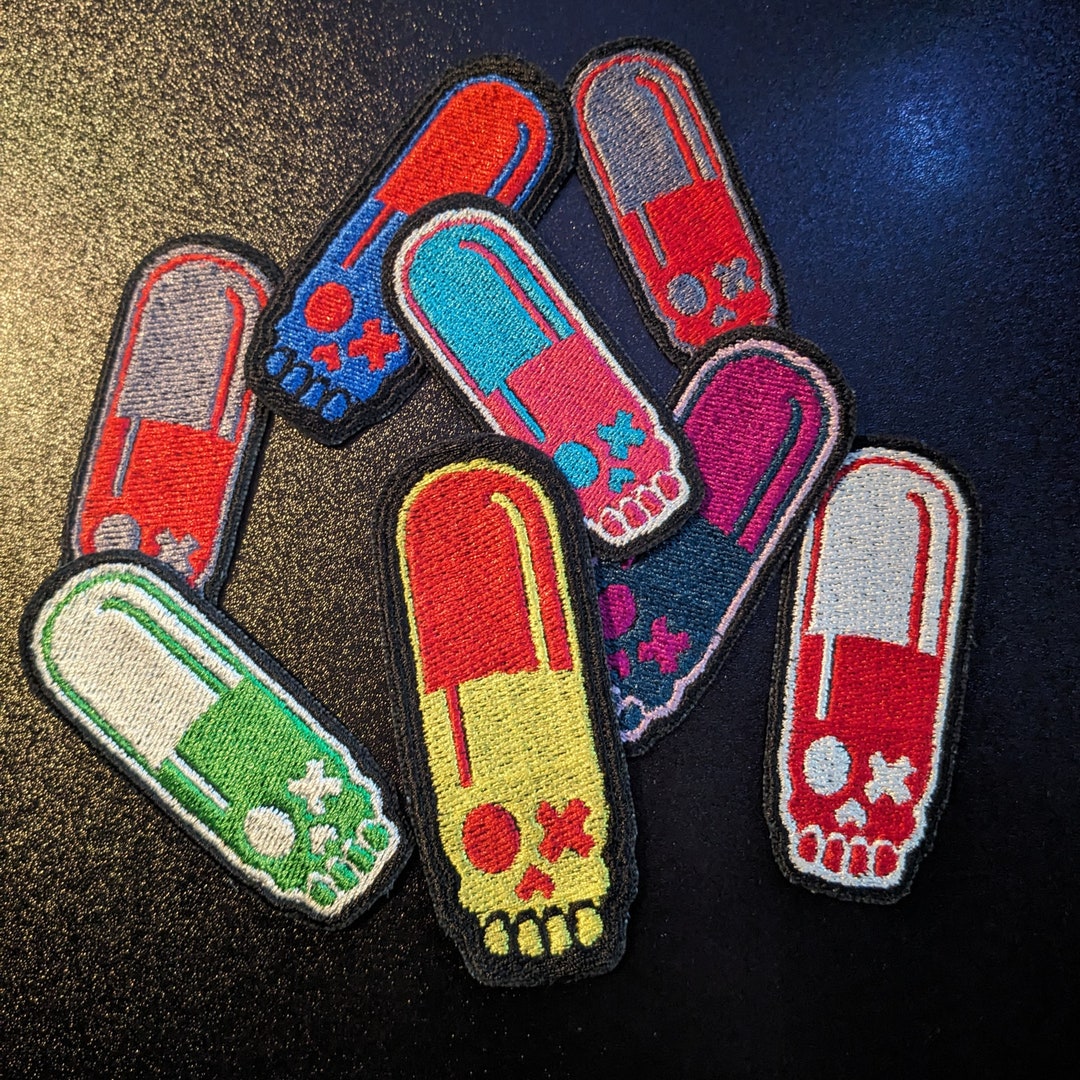 Cyberpunk 2077 Pill Skull Logo Sew on Embroidered Patch - Etsy