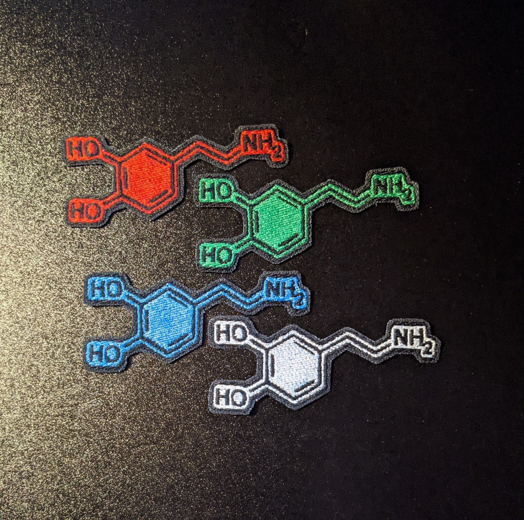 Dopamine Molecule Embroidered Sew on Patch - Etsy
