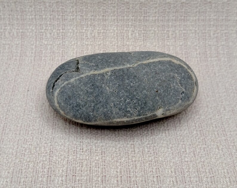 Double Thin Quartz Lines Banded Smooth Wishing Rock Beach Wish Stone ...