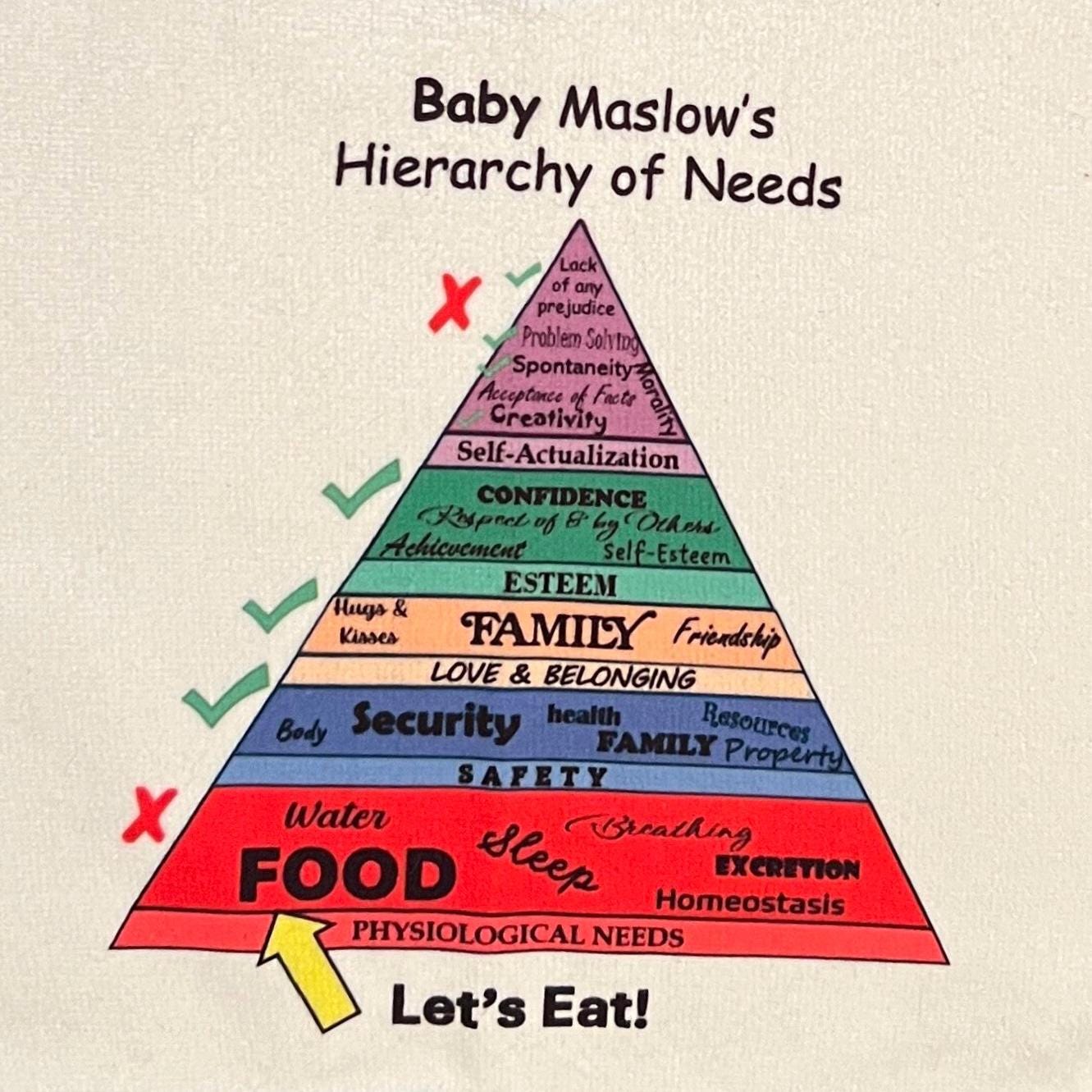 Maslow’s Hierarchy of Needs Baby Bib - Etsy