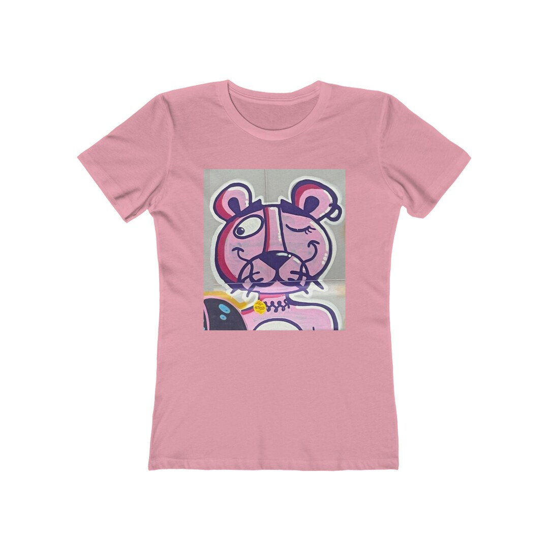 Wink Right Eye Graffiti Art Pink Panther Tee, Cute Street Art Women's T ...