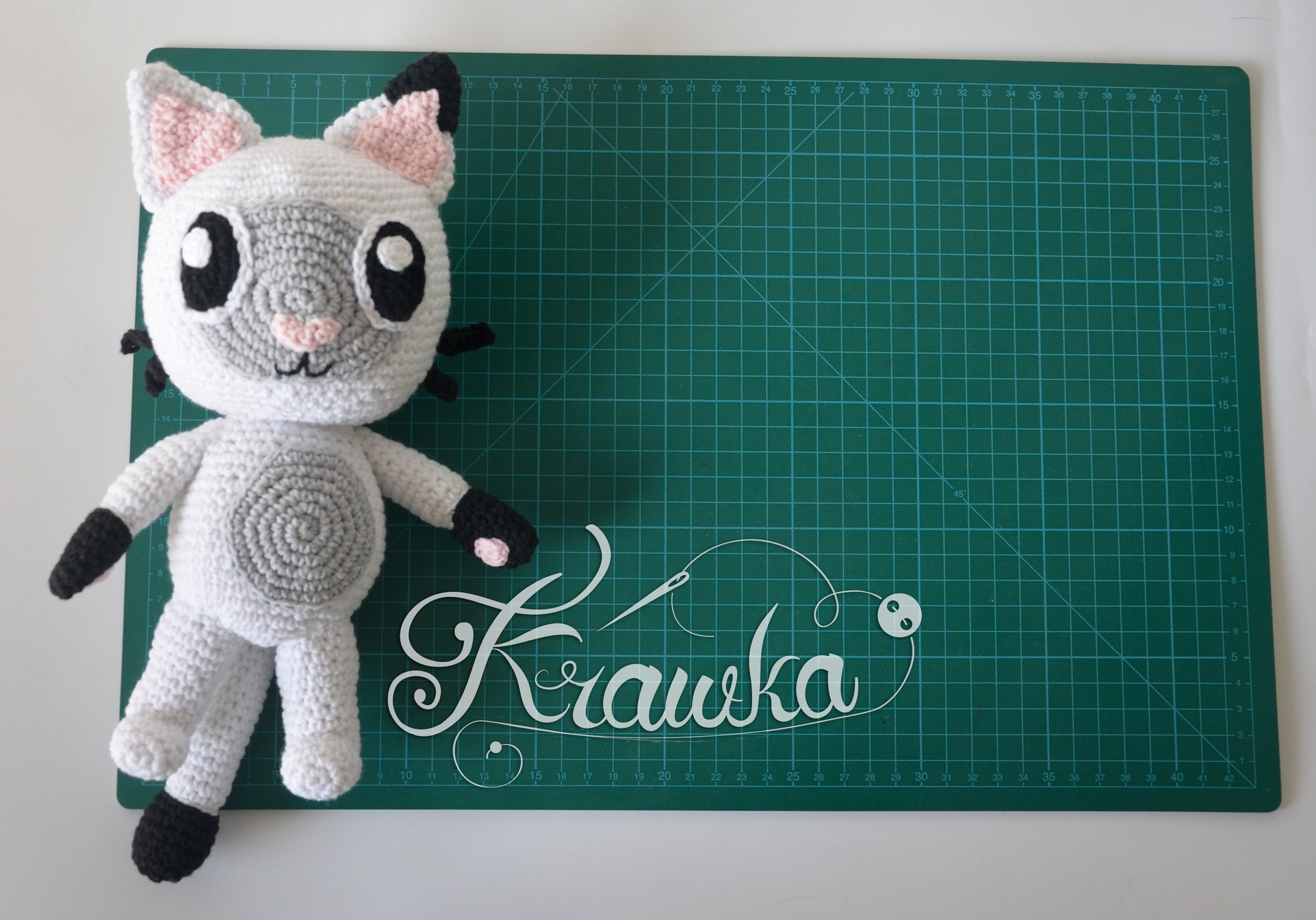 Crochet PATTERN No 2209 Panda Cat Crochet Pattern by Krawka - Etsy