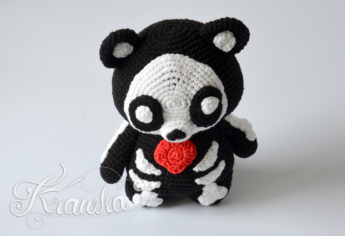 Crochet PATTERN No 1918 Skeleton Teddy Bear by Krawka - Etsy Canada