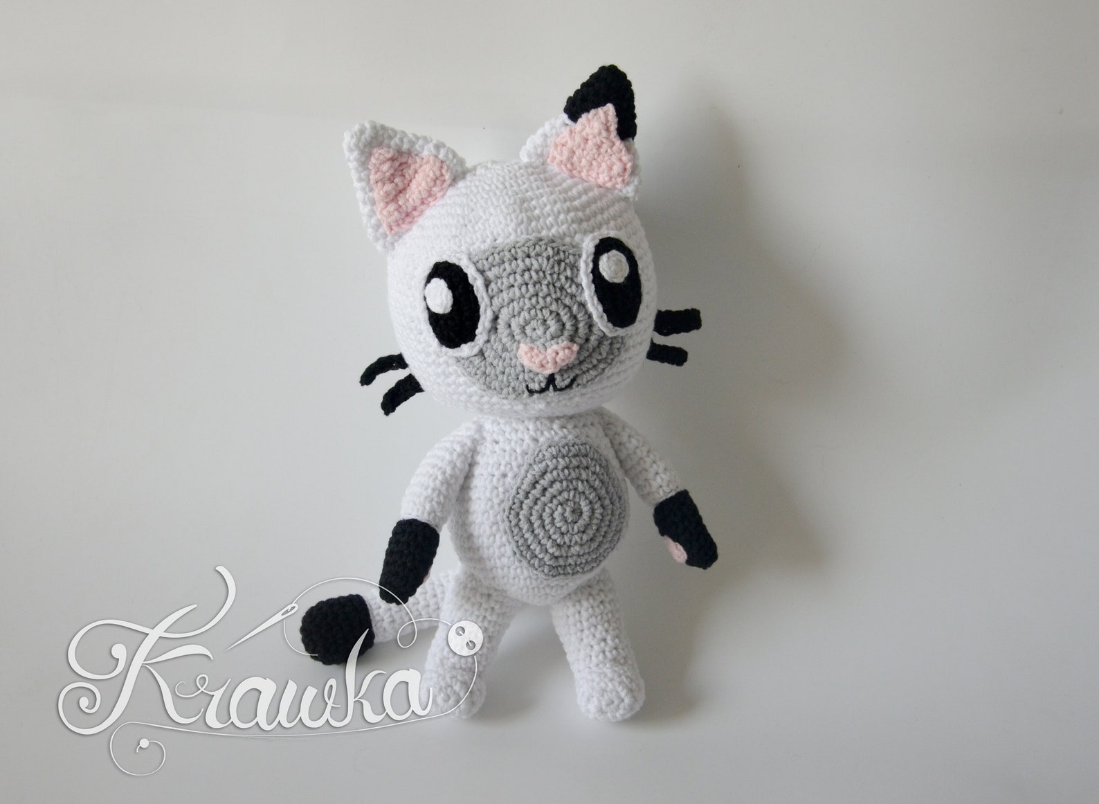 Crochet PATTERN No 2209 Panda Cat Crochet Pattern by Krawka - Etsy
