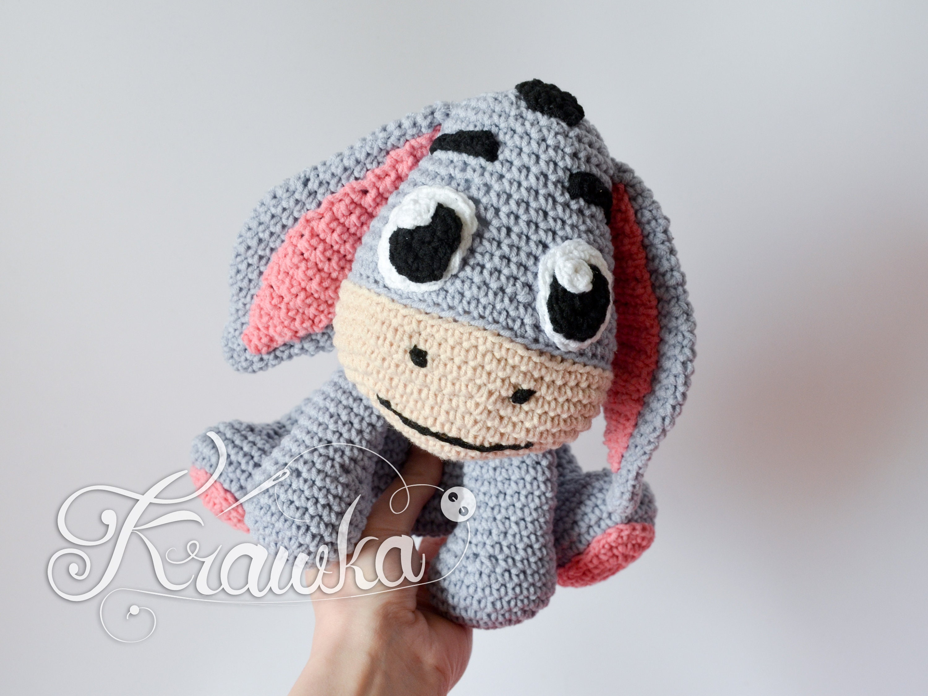 Crochet PATTERN No 2011 Donkey by Krawka | Etsy