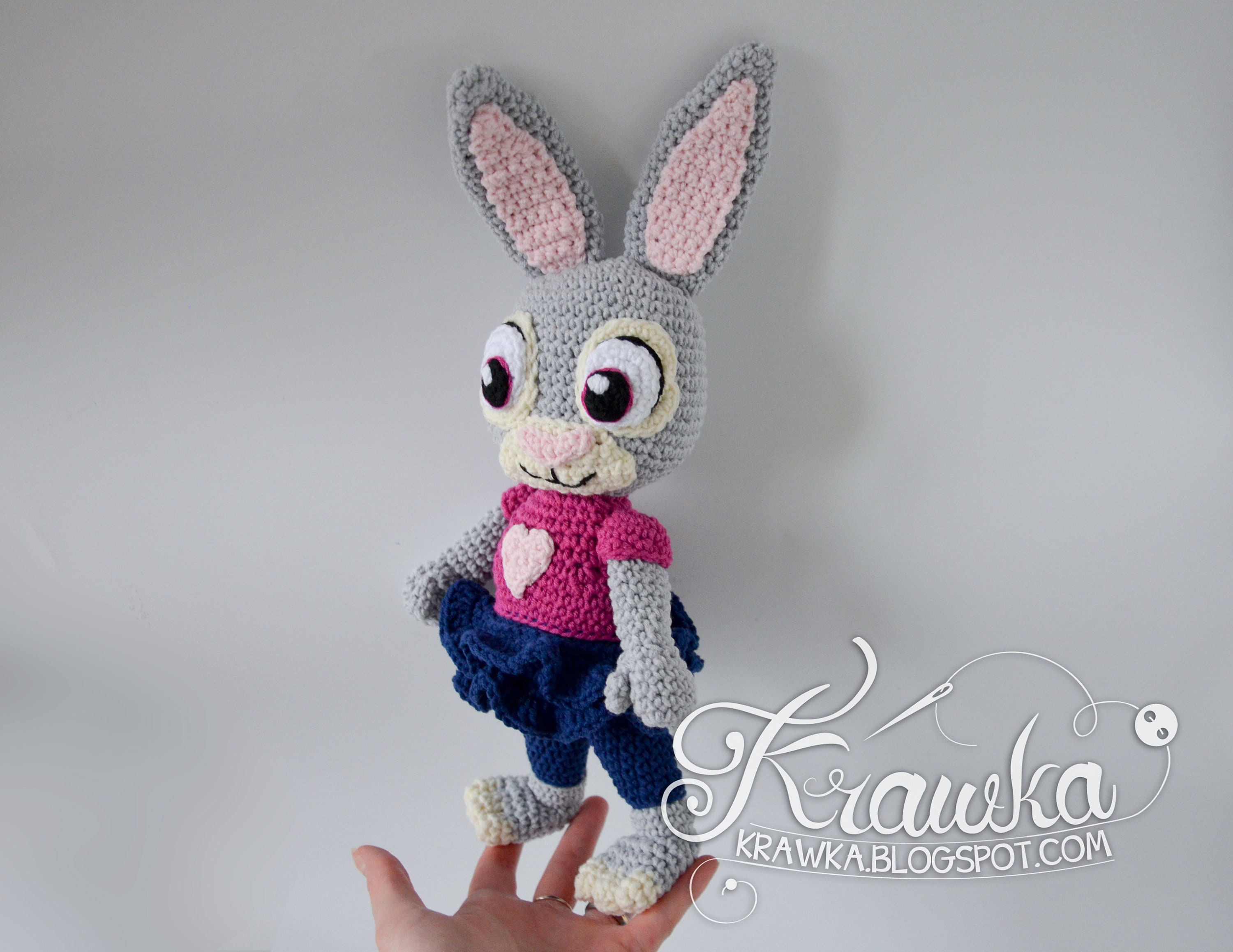 Crochet PATTERN No 2204 Rabbit Girl Crochet Pattern by Krawka | Etsy