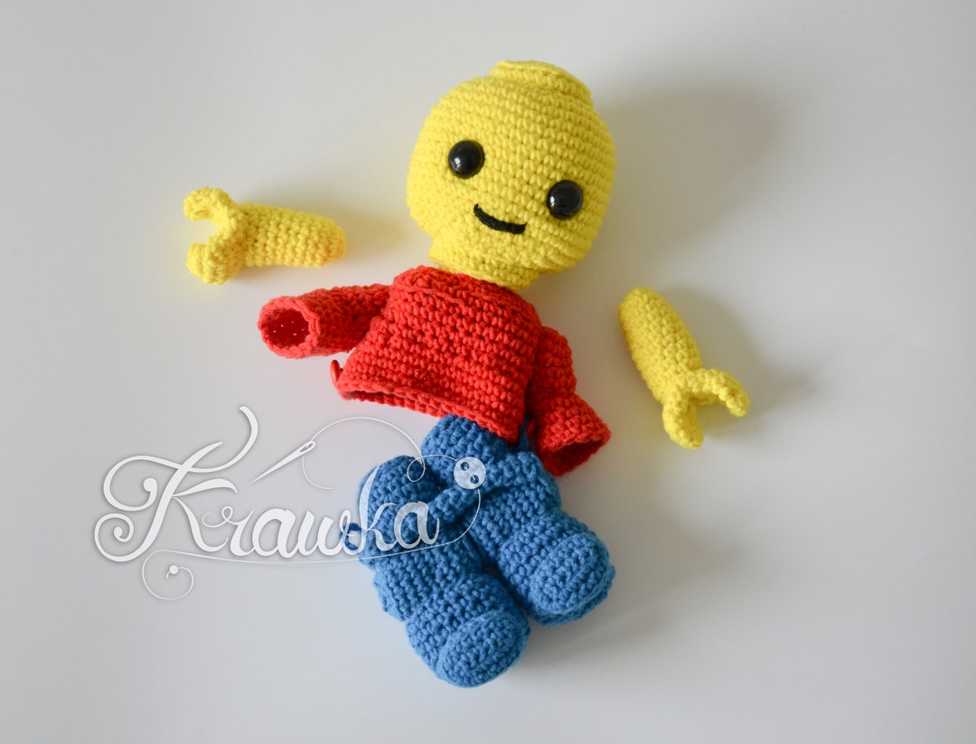Crochet Brick Man Pattern: Krawka No 2306 (PDF Pattern) - Etsy