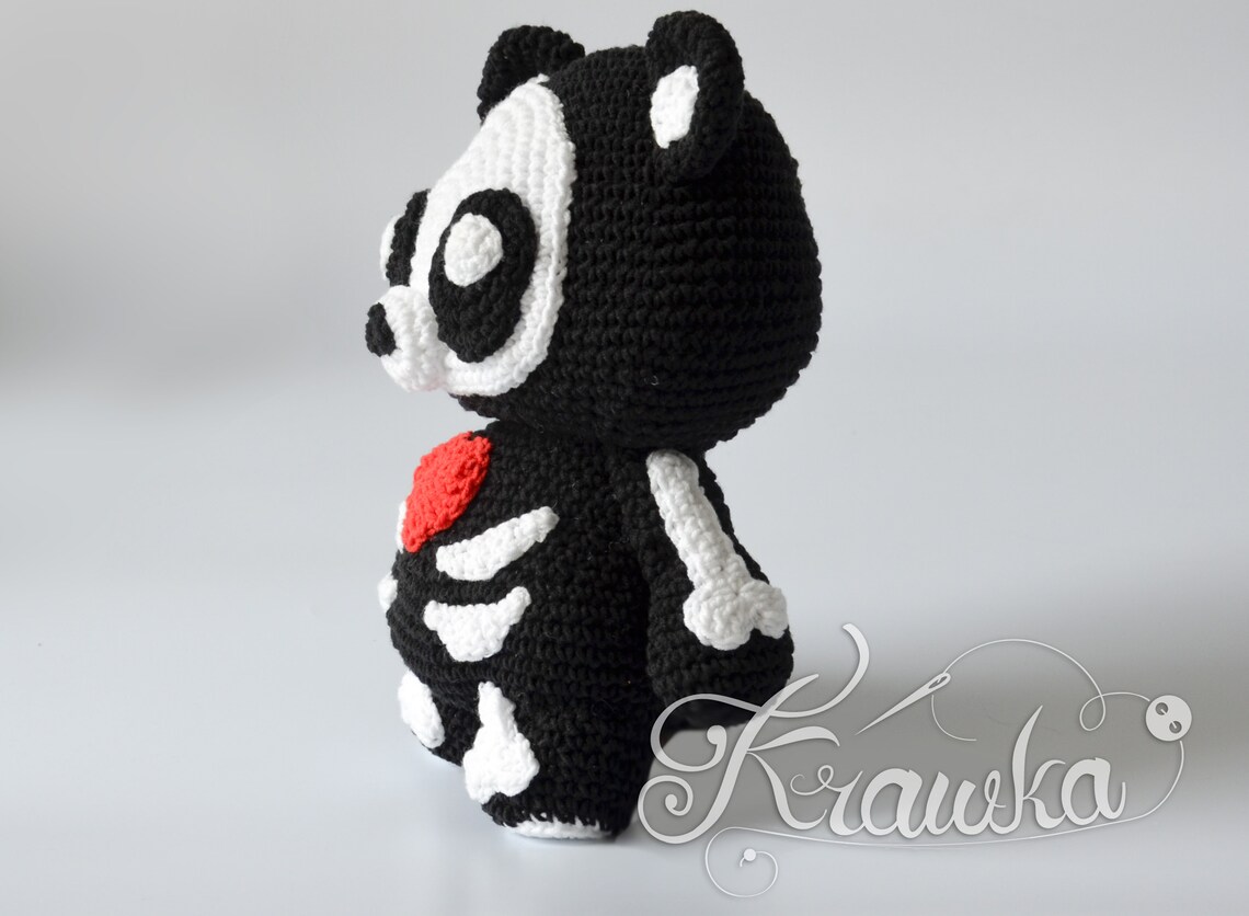 Crochet PATTERN No 1918 Skeleton Teddy Bear by Krawka - Etsy Canada