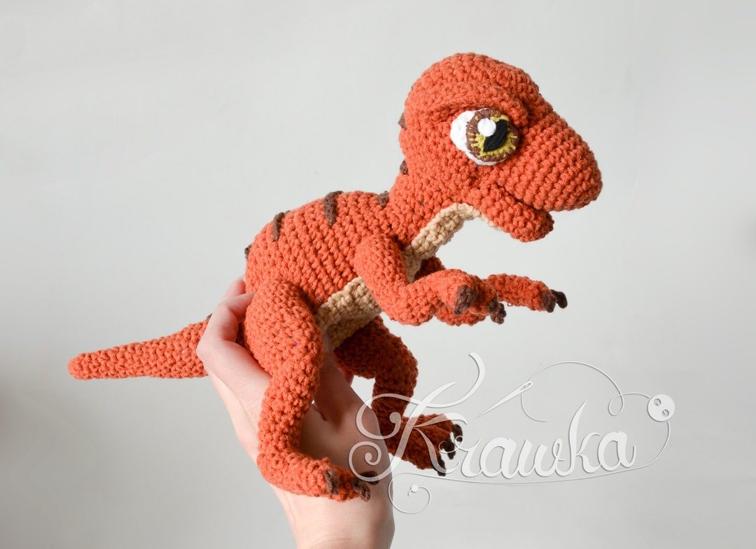 Crochet Pattern English (PDF) Baby Raptor Realistic Dinosaur by Krawka ...