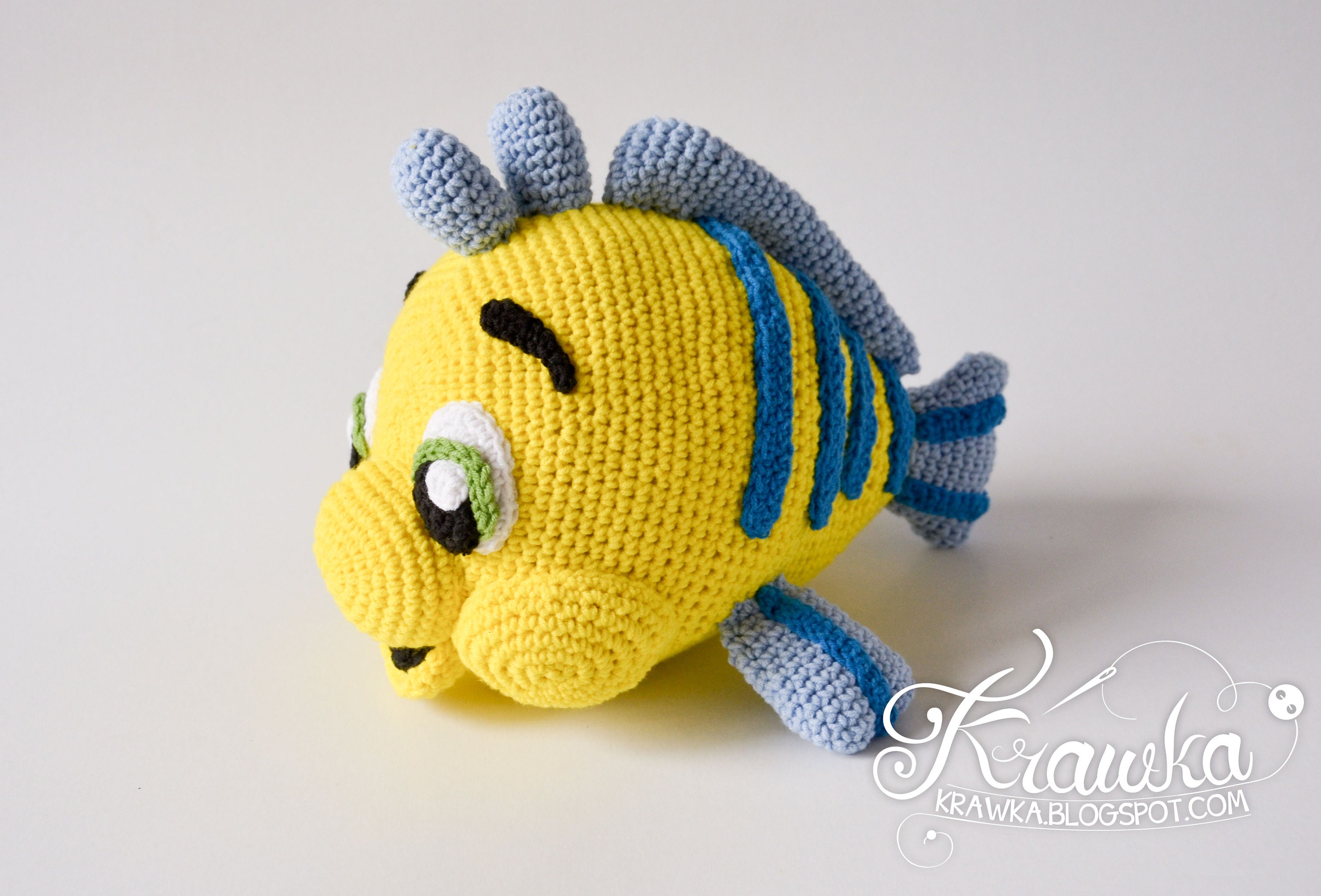 Crochet PATTERN No 1803 Yellow Flounder Fish by Krawka - Etsy Canada