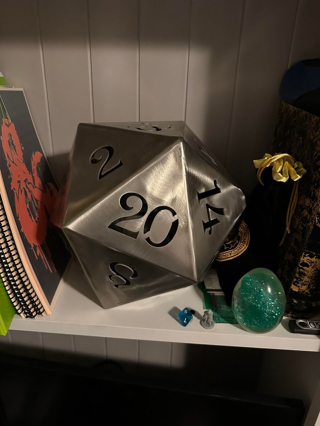 Large Steel D20 DND D&D - Etsy