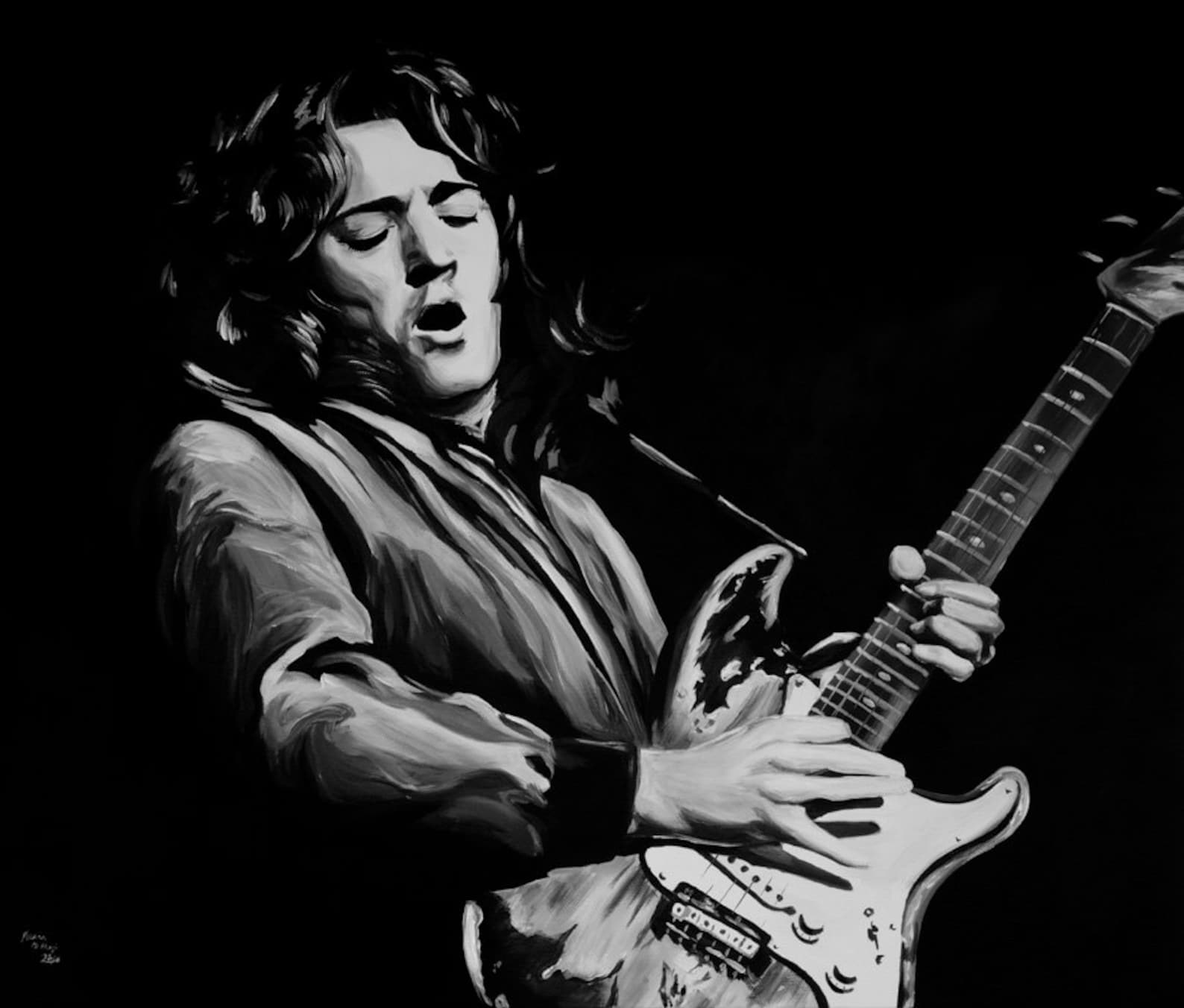 Rory Gallagher Painting Giclee Fine Art Print 8 X - Etsy