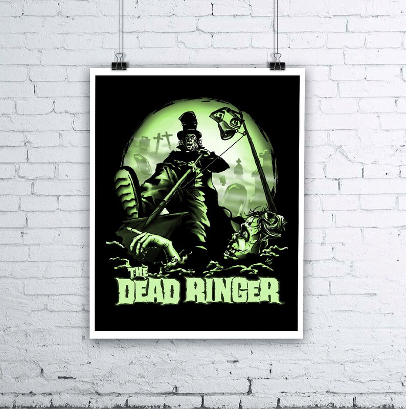 Dead Ringer Halloween Giclee Fine Art Print 16 x | Etsy