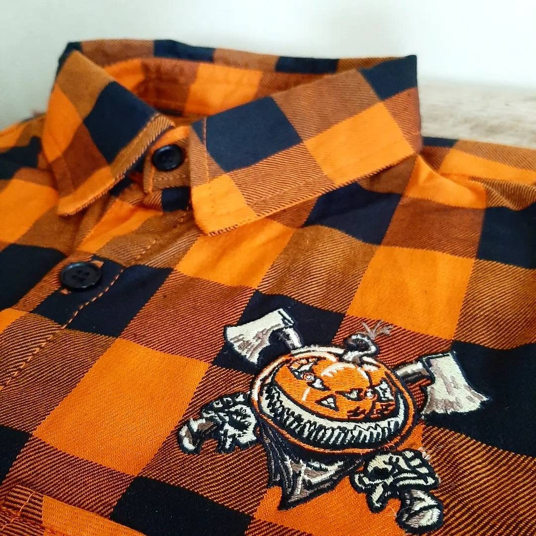 Orange Plaid Shirt