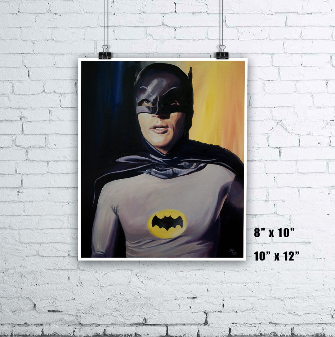 Adam West Painting - Giclée Fine Art Print - "10" X 12" - Batman '66 ...