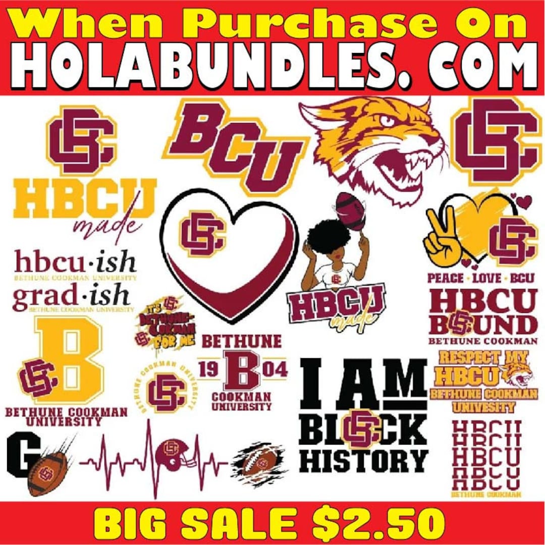 Bethune Cookman University Svg, Bethune Cookman Svg, High-quality Hbcu ...
