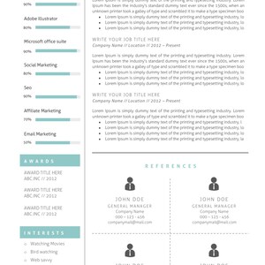Professional Resume Template / CV Template With Cover Letter for MS ...