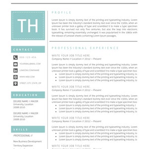 Professional Resume Template / CV Template With Cover Letter for MS ...
