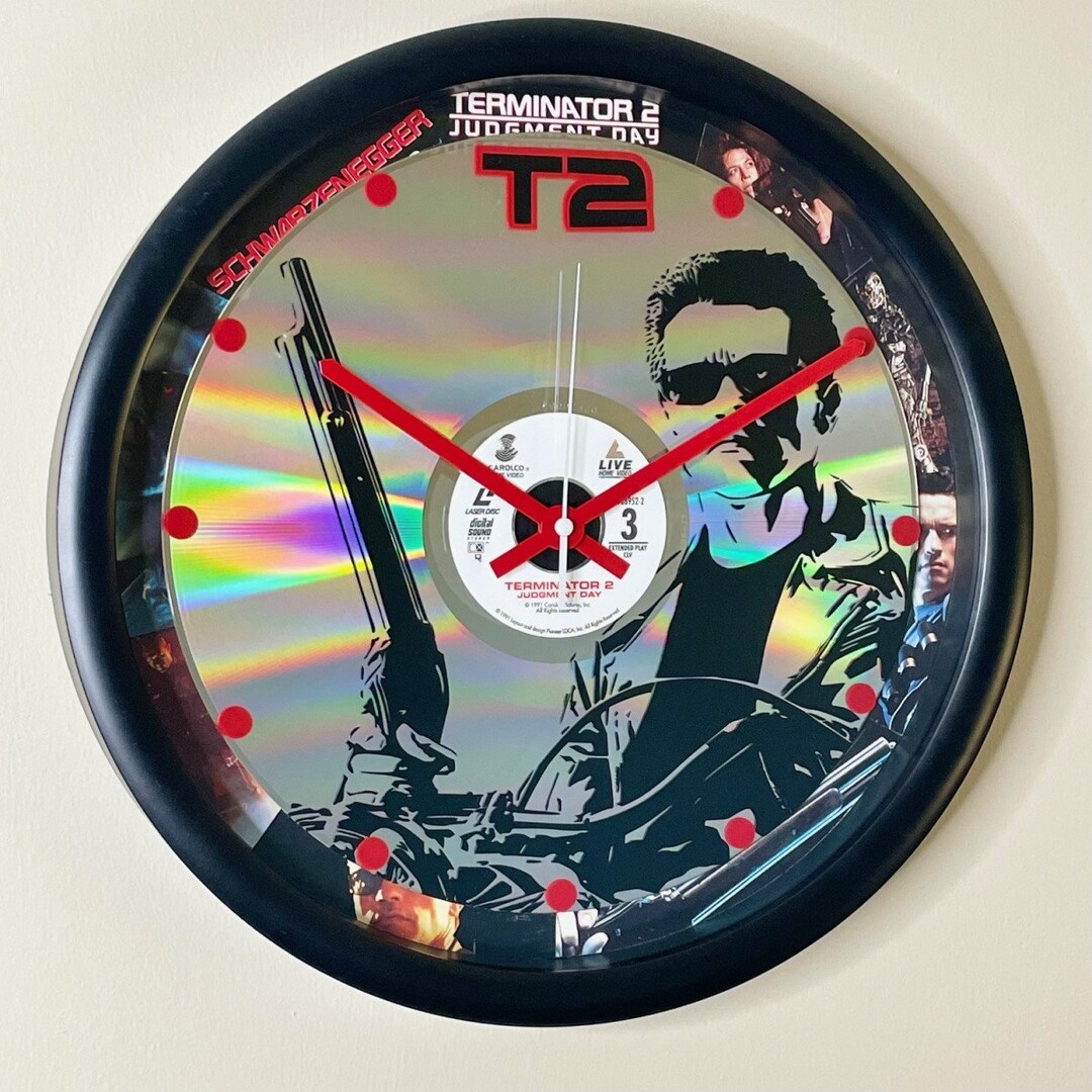 Terminator 2: Judgement Day Laser Disc 15" Wall Clock - Disc 3, T2 ...