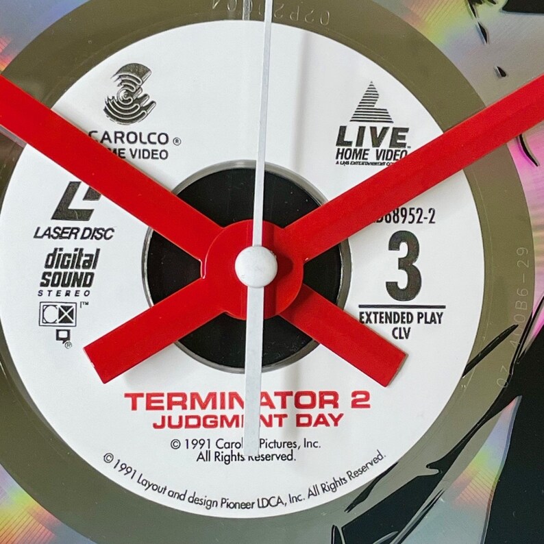 Terminator 2: Judgement Day Laser Disc 15" Wall Clock - Disc 3, T2 ...