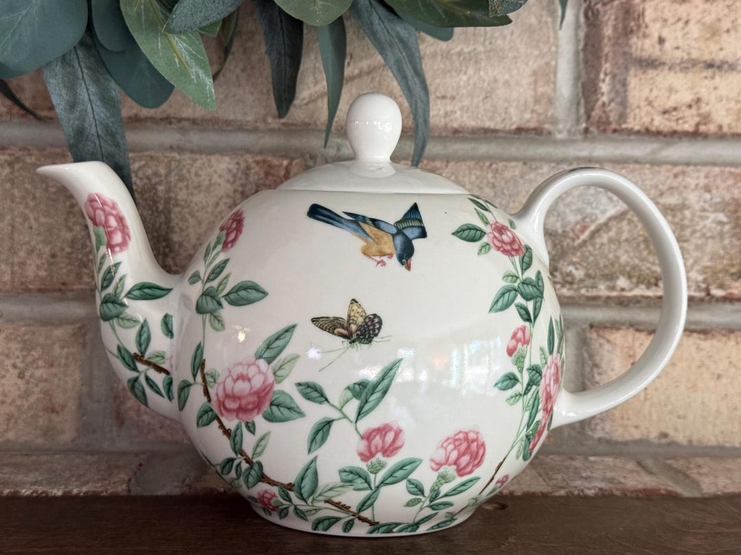 Floral Butterfly Teapot - Victoria & Albert Museum London Fine China - Etsy