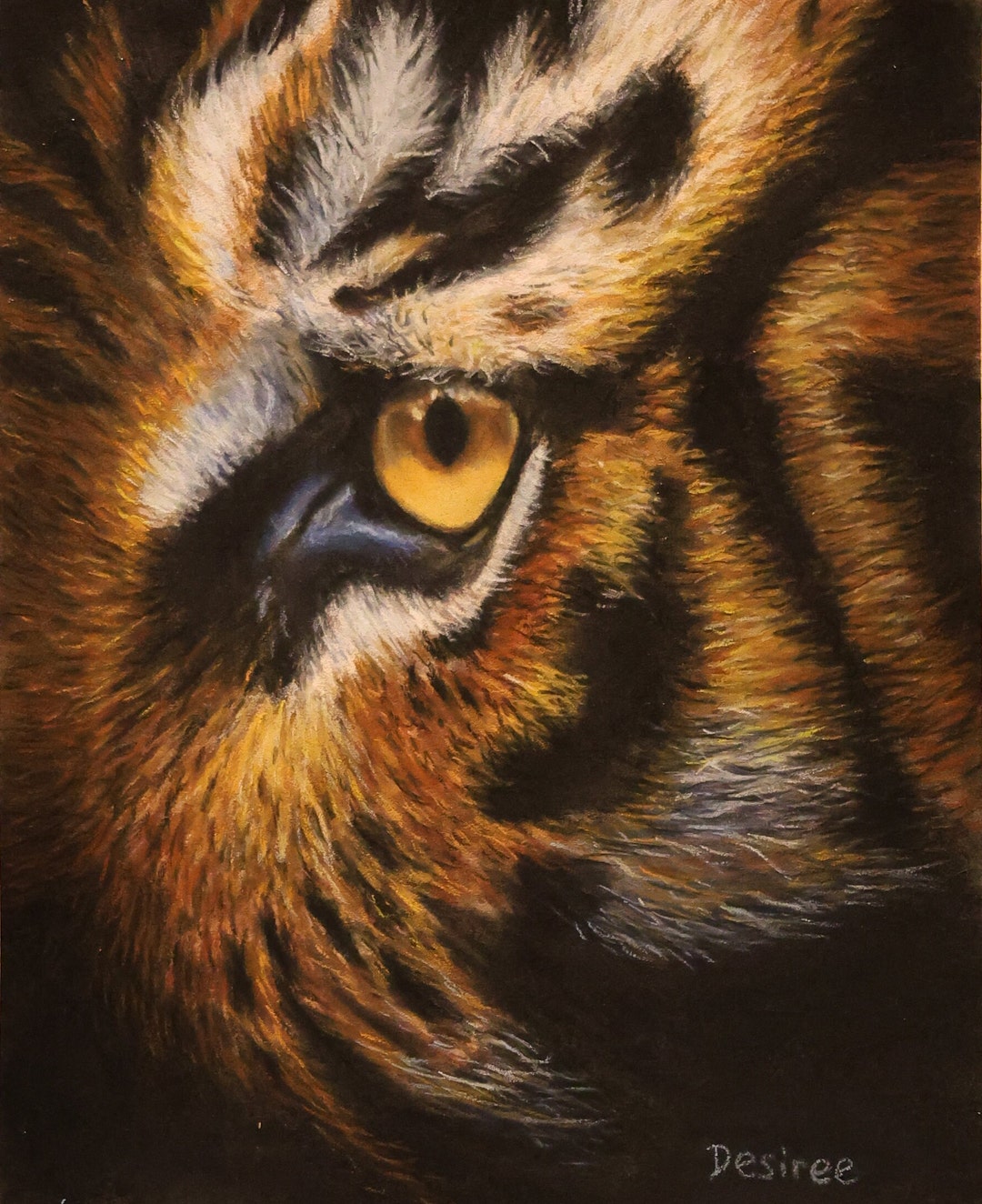 Tiger Soft Pastel Print - Etsy