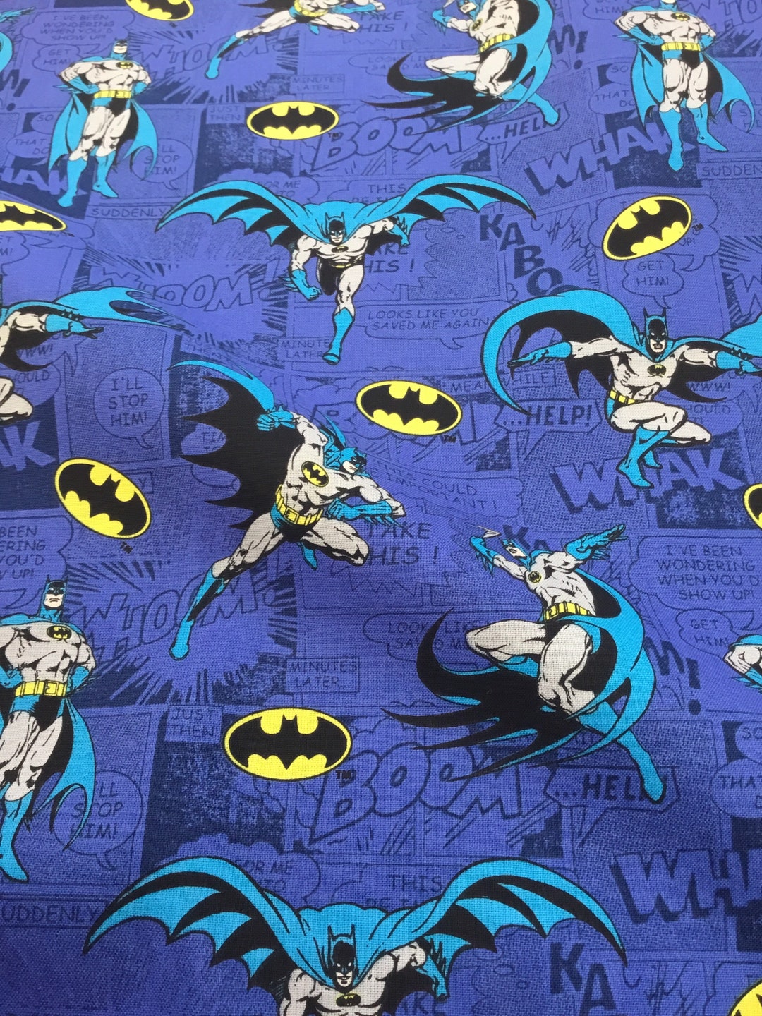 Batman Cotton Fabrics, Rope, Batman Logo, Logo Overlay, Metres, Yards ...